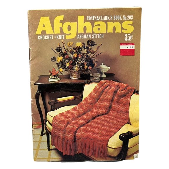 Coats & Clark | Office | Afghans Coats And Clark Booklet No 23 4 ...